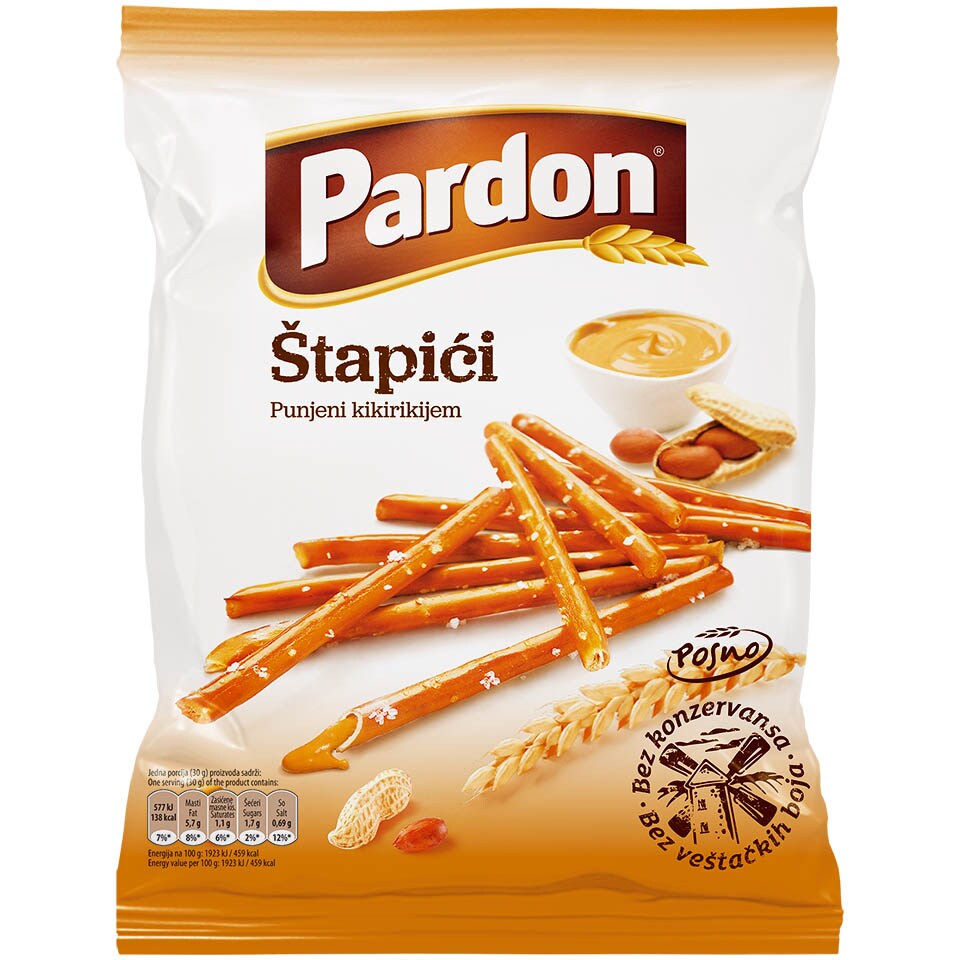 Pardon | Stapici punjeni kikirikijem Pardon 210g | Maxi