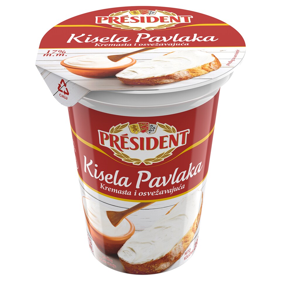 President | Kisela pavlaka President 17%mm 180g | Maxi