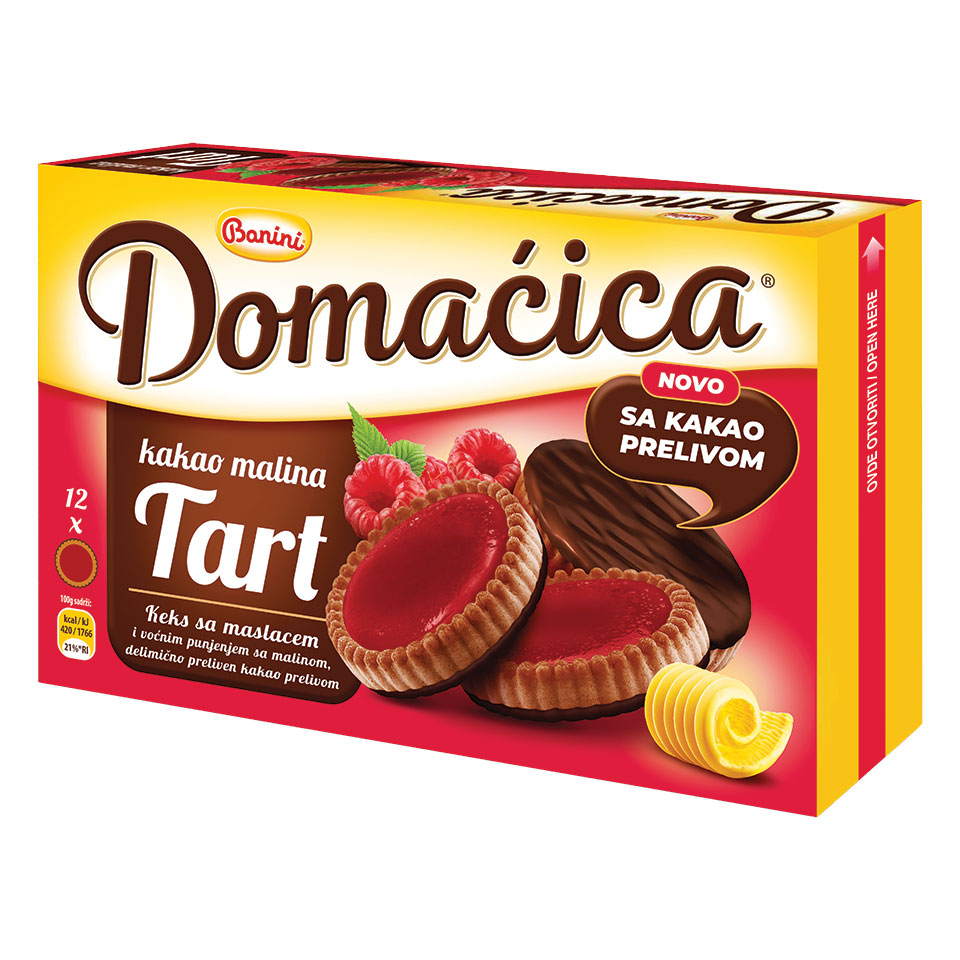 Domacica | Keks Tart malina Domacica 245g | Maxi