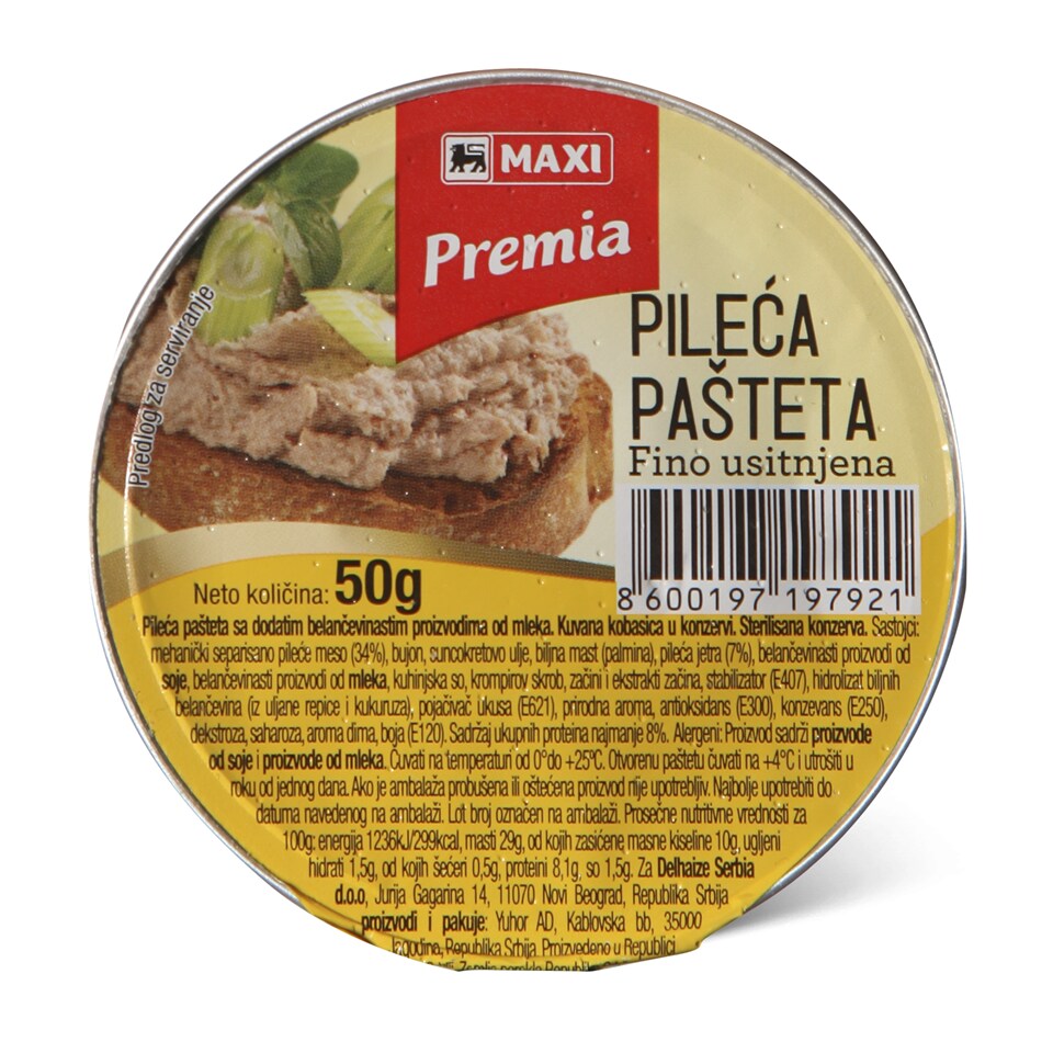 Premia | Pasteta pileca Premia 50g | Maxi