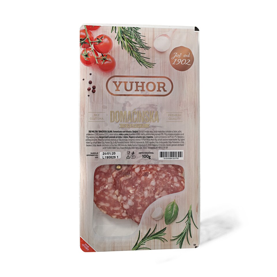 Yuhor | Domacinska salama slajs 100gr | Maxi