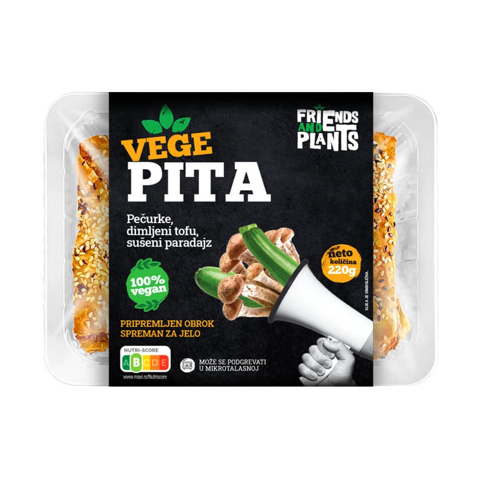 Maxi pakovano gotovo jelo | Vege pita pecurke/dim.tofu 220g | Maxi