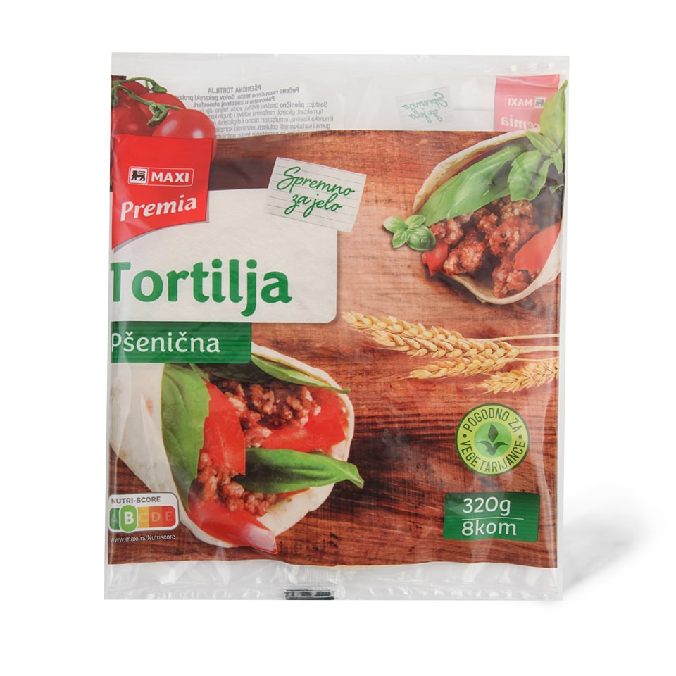 Maxi pekara pakovani proizovd | Tortilja psenicna Premia 8/1 320g | Maxi