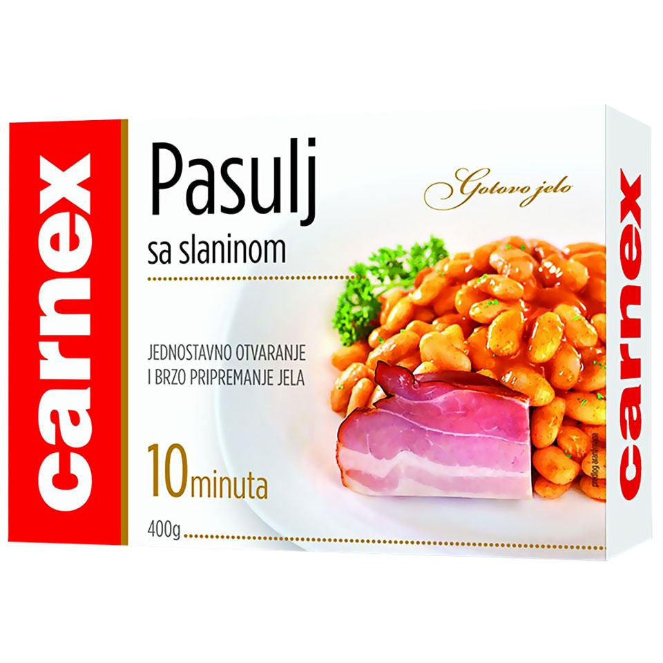 Carnex | Pasulj sa hamburskom slaninom Carnex400g | Maxi