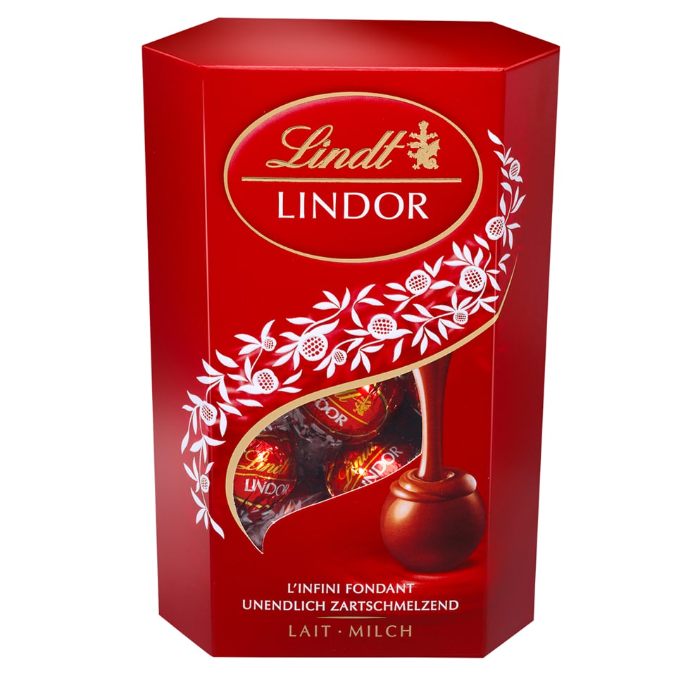 Lindt | Bombonjera Cornet Milk Lindor 200g | Maxi
