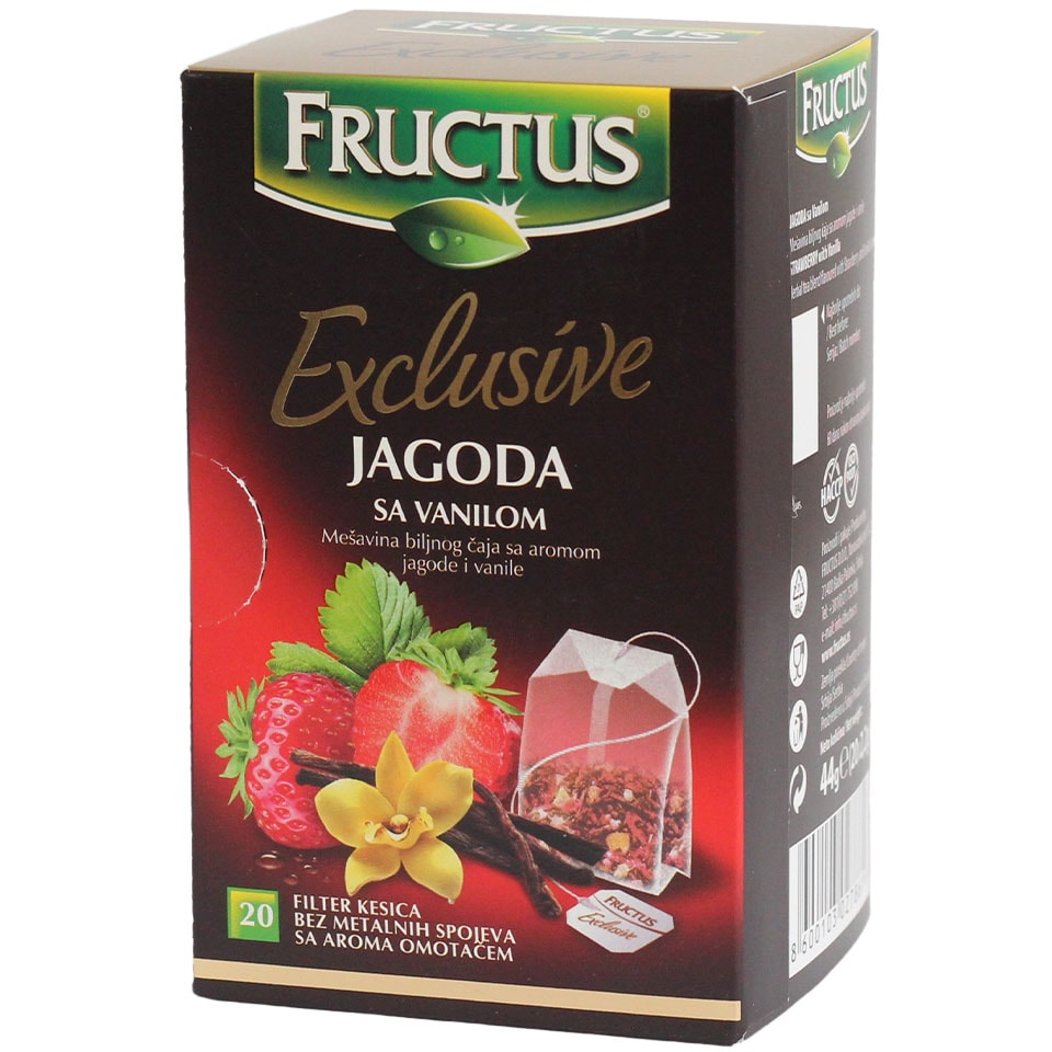 Fructus | Caj jagoda vanila Fructus 44g | Maxi