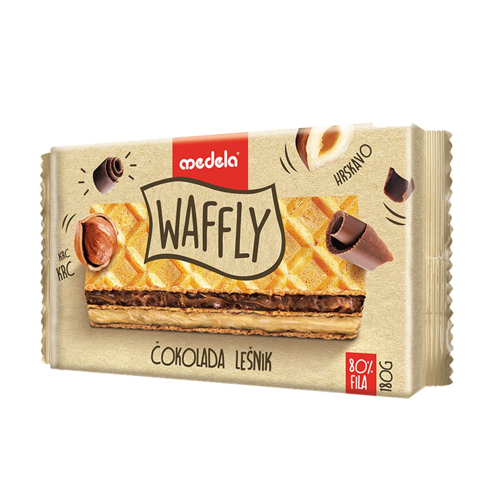 Medela | Napolitanka Waffly cokolada lesnik 180g | Maxi