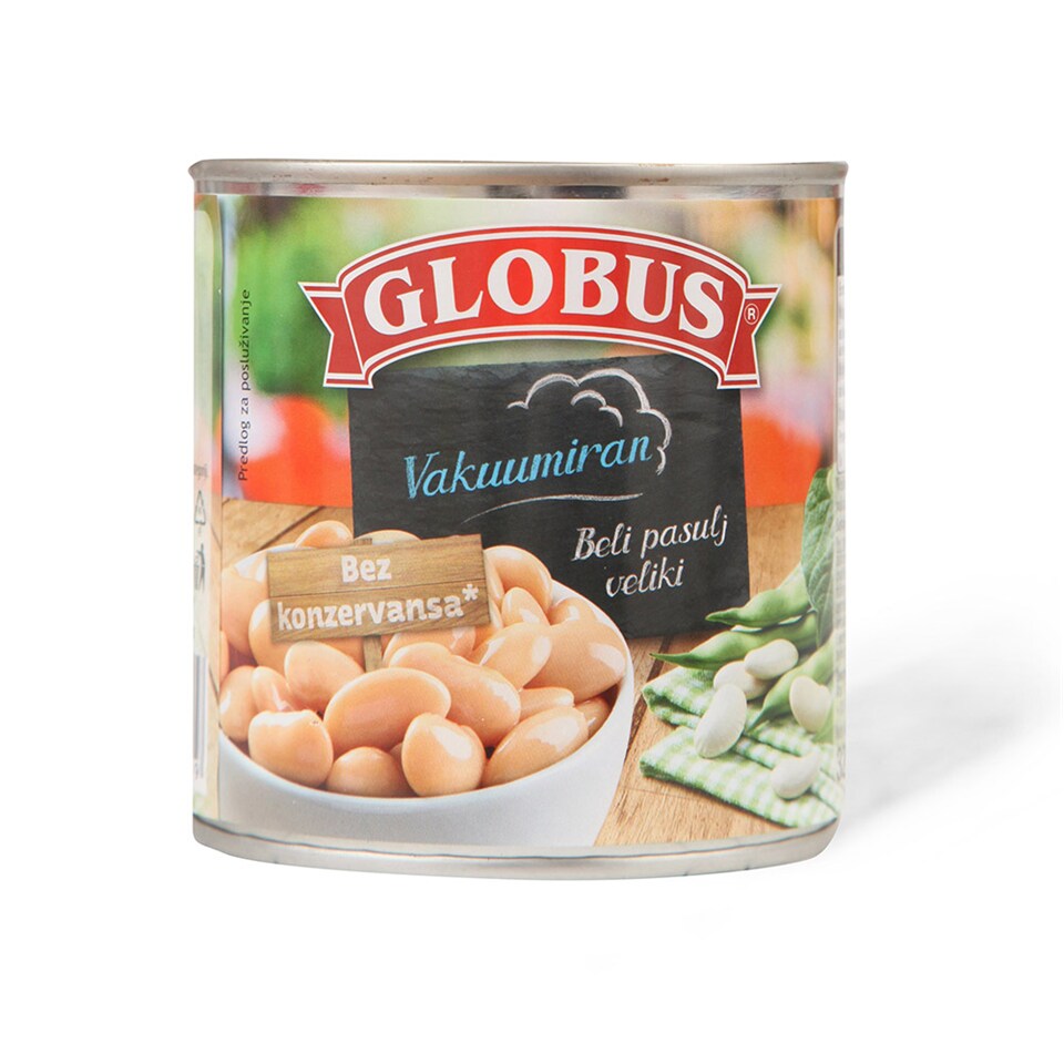 BEVETTI DOO EXPORT-IMPORT | Pasulj beli veliki vak.Globus 326g | Maxi