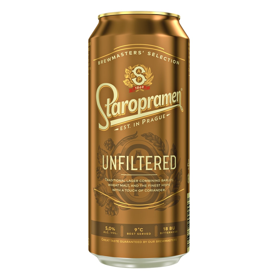 Staropramen | Pivo Staropramen nefiltrirano can 0,5l | Maxi
