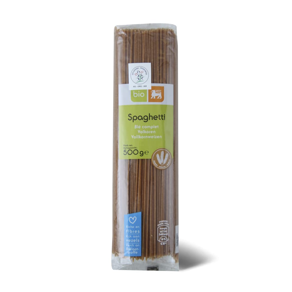Delhaize Bio | Integralna testenina Spagete BIO 500g | Maxi