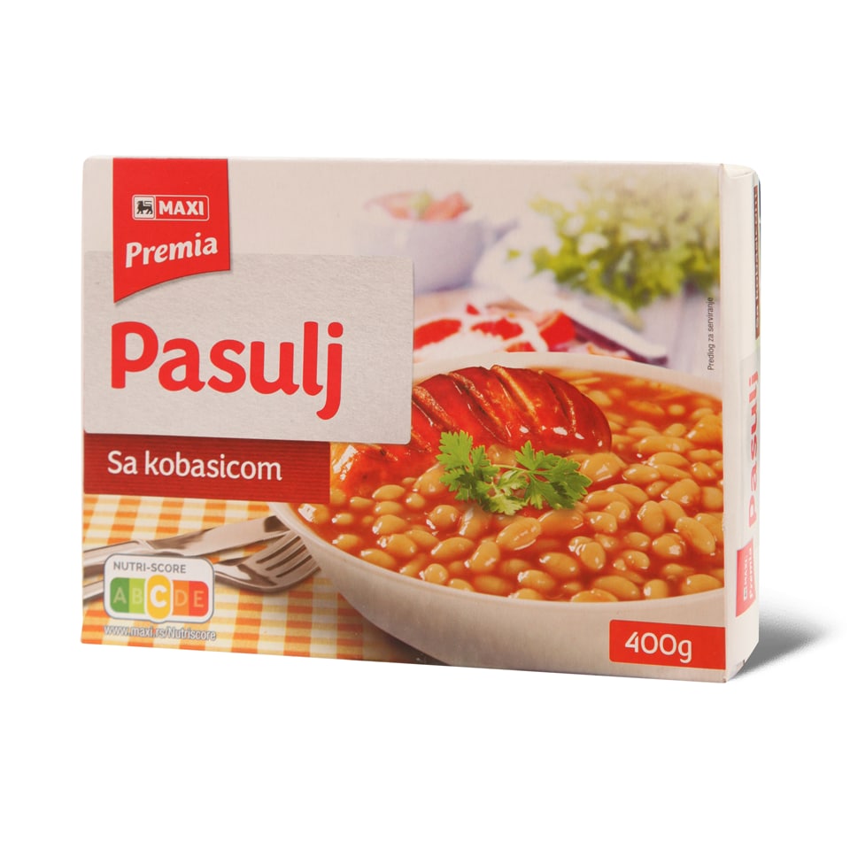 Maxi | Pasulj sa kobasicom Maxi 400g | Maxi
