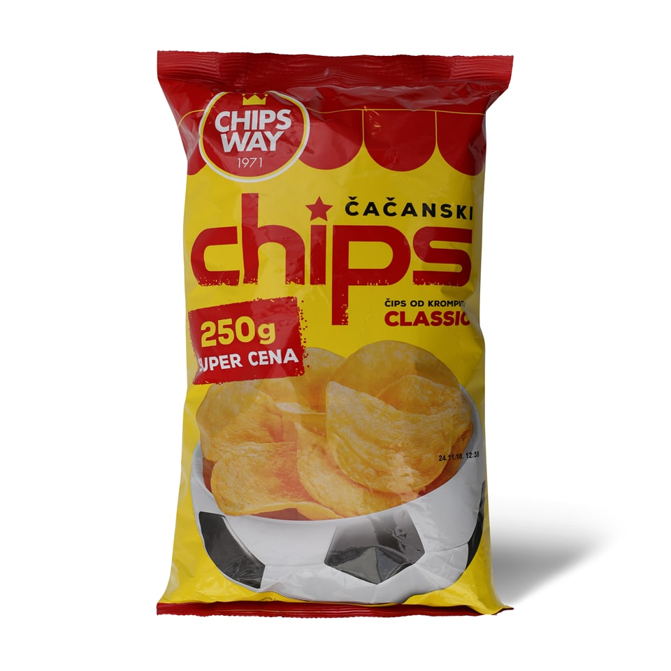 Cacanski | Cips classic Chips Way 250g | Maxi