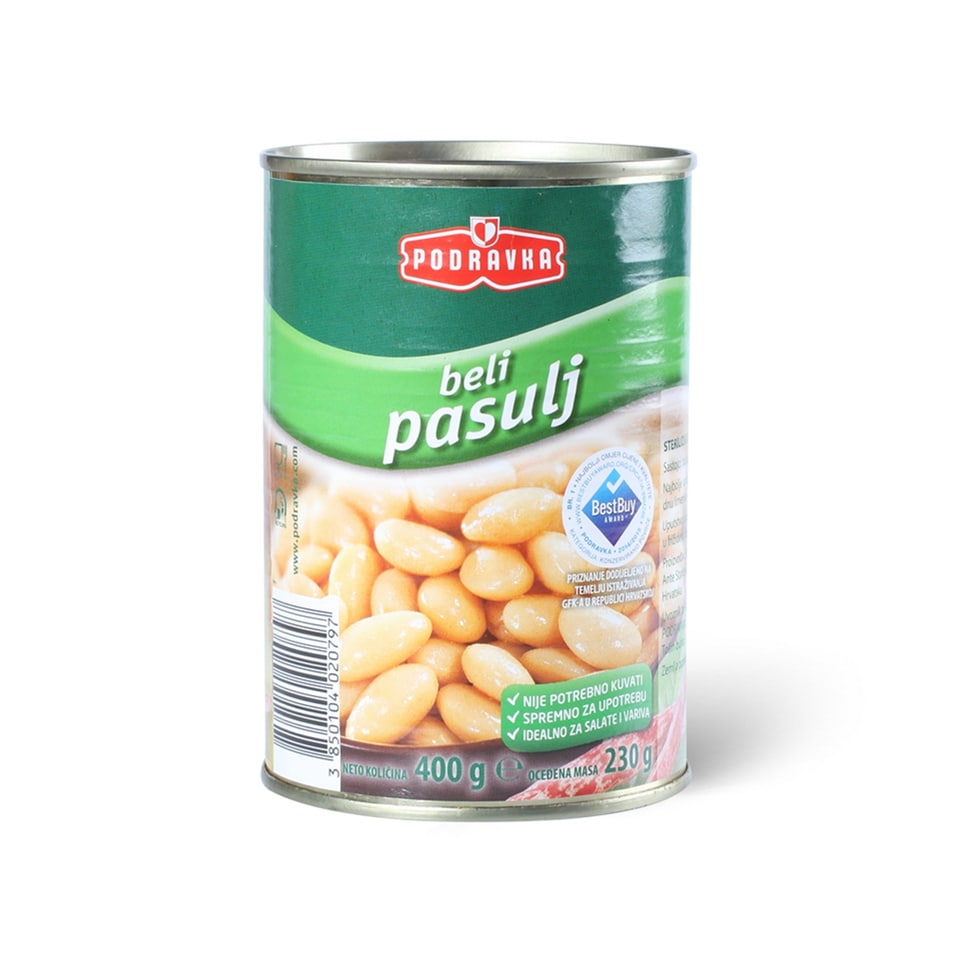 Podravka | Beli pasulj Podravka 400g | Maxi