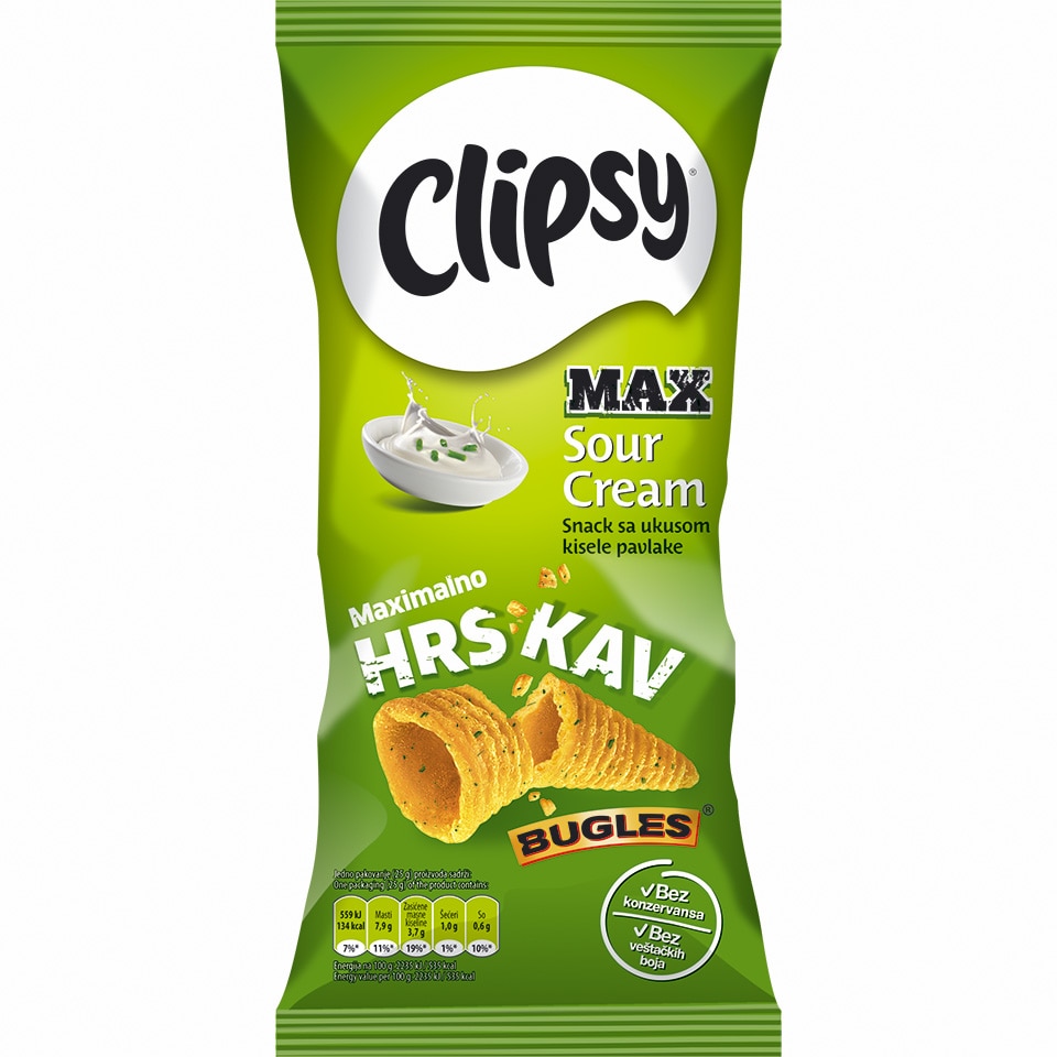 Clipsy | Clipsy Sour cream 25g | Maxi