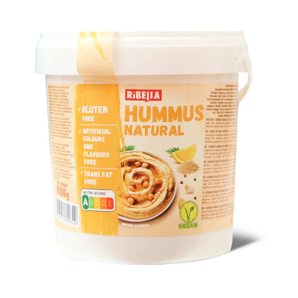 Ribella | Hummus Natural Ribella 1kg | Maxi
