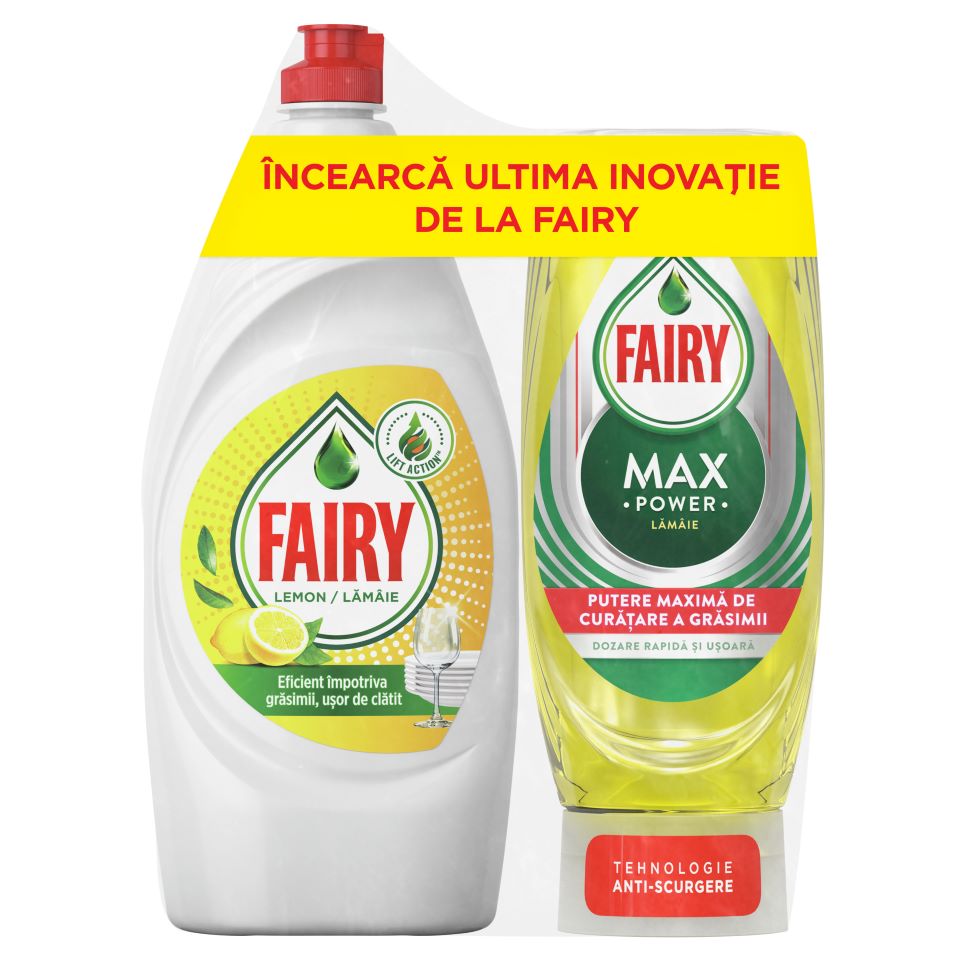 Fairy | Det.Fairy lemon 800ml+max power 450ml | Maxi