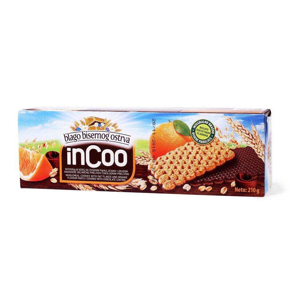 Blago bisernog ostrva | Integr.keks Incoo/cok.i pomorandza 210g | Maxi