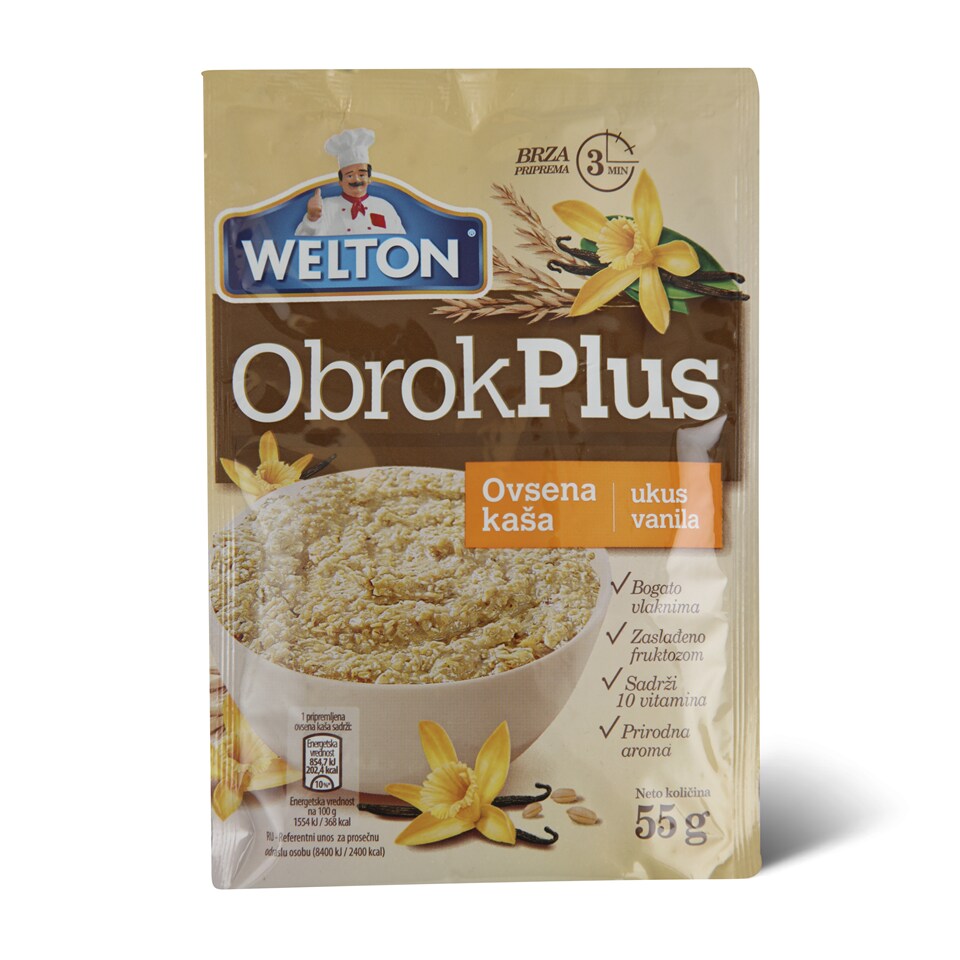 Welton | Ovsena kasa vanila Obrok Plus 55g | Maxi