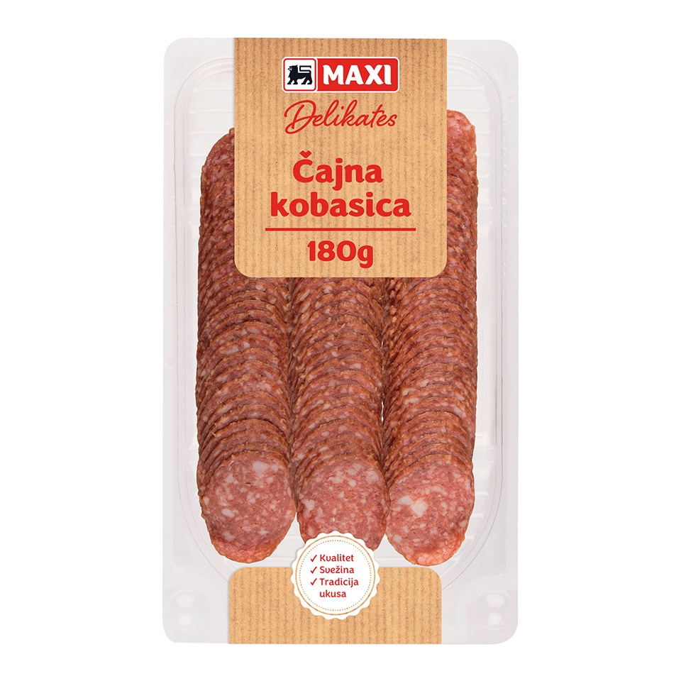 Maxi | Cajna kobasica slajsMaxi 180g | Maxi