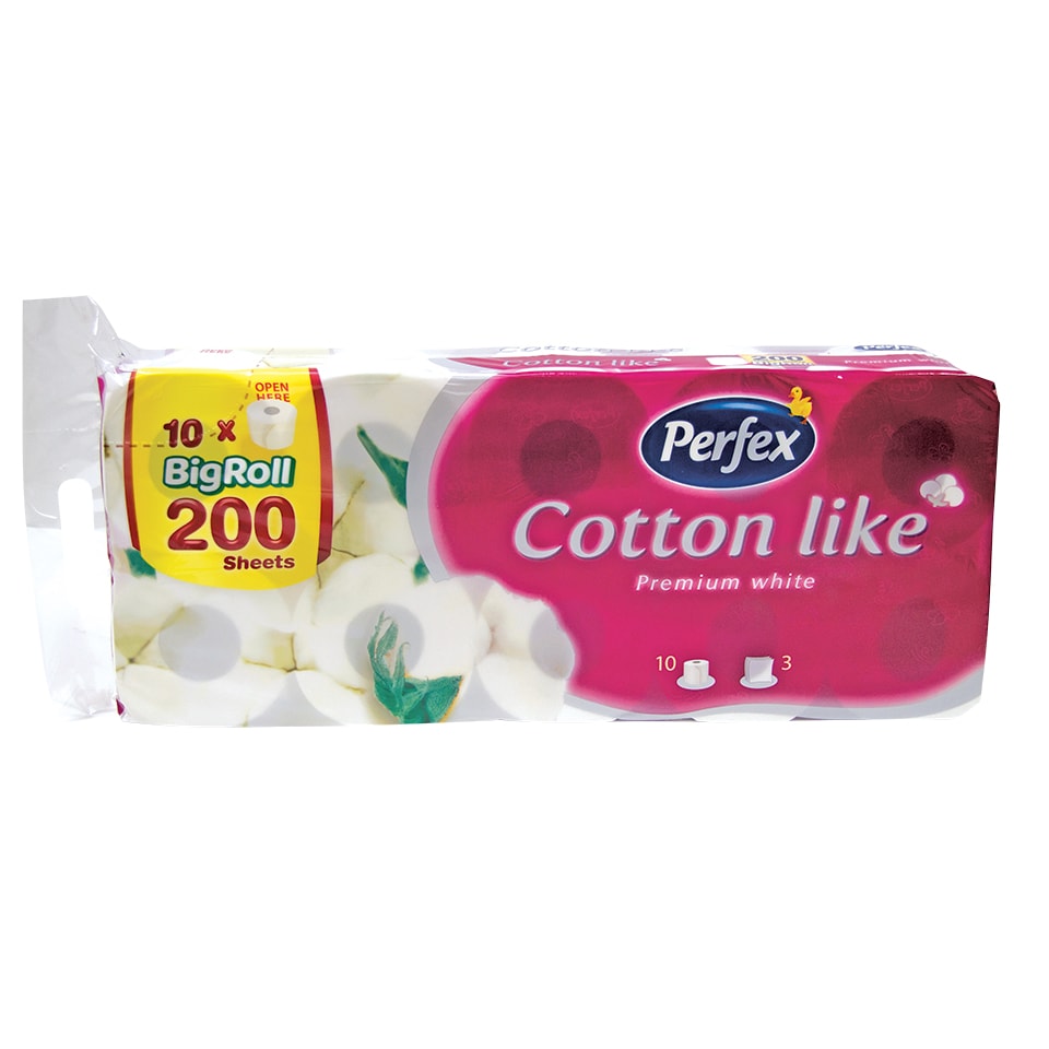 Perfex | Toalet papir Cotton like Perfex 3sl 8+2 | Maxi