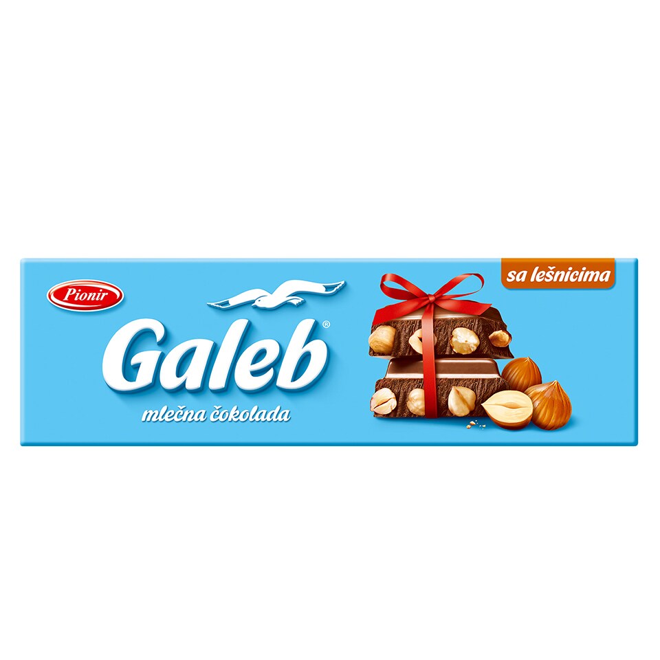 Galeb | Mlecna cokolada Galeb ceo lesnik 250g | Maxi