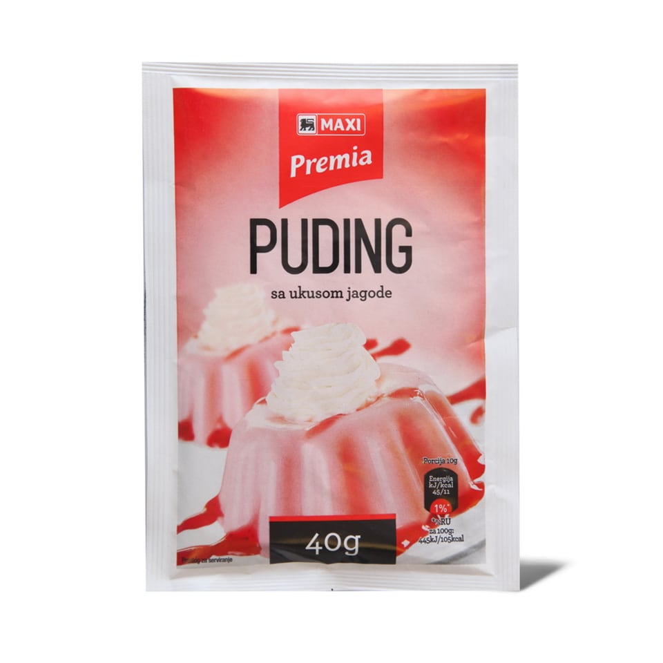 Maxi | Puding jagoda Premia 40g | Maxi