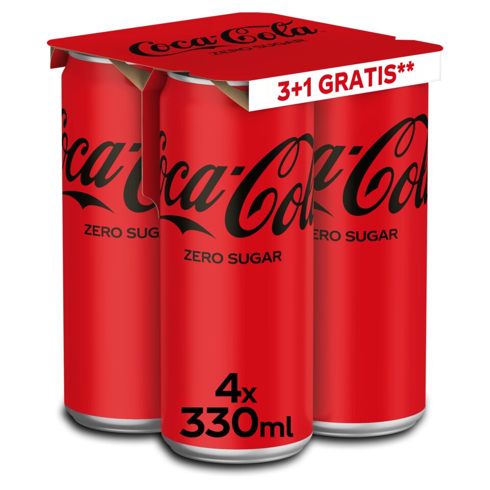 Coca Cola Zero | CocaCola Zero 0,33l multipak 3+1gratis | Maxi