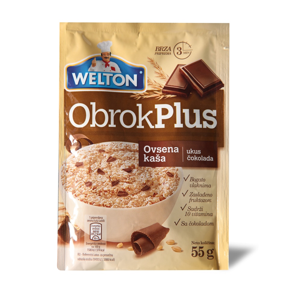 Welton | Ovsena kasa cokolada Obrok Plus 55g | Maxi
