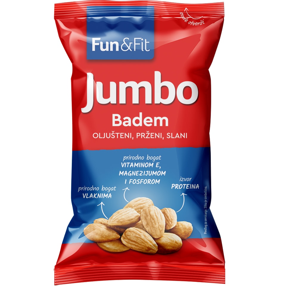 Jumbo | Badem przeni,oljusteni slani Jumbo75g | Maxi