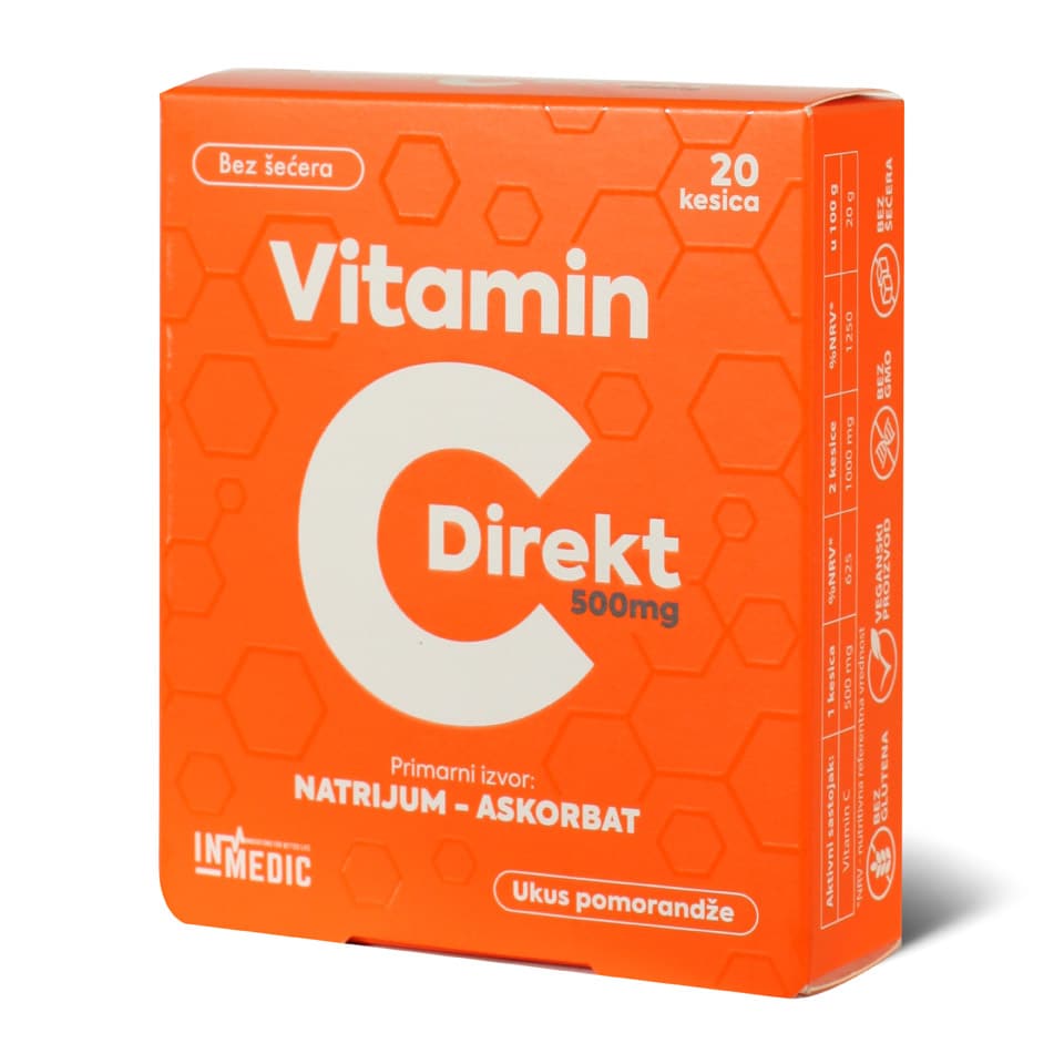 Inpharm | Vitamin C Direkt 500 mg 20 kesica | Maxi