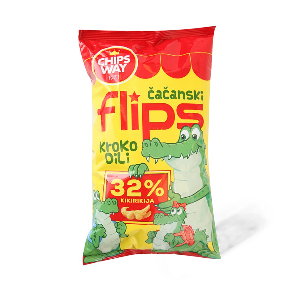 Chips Way | Flips Krokodili sa kikirikijem.CW 150g | Maxi