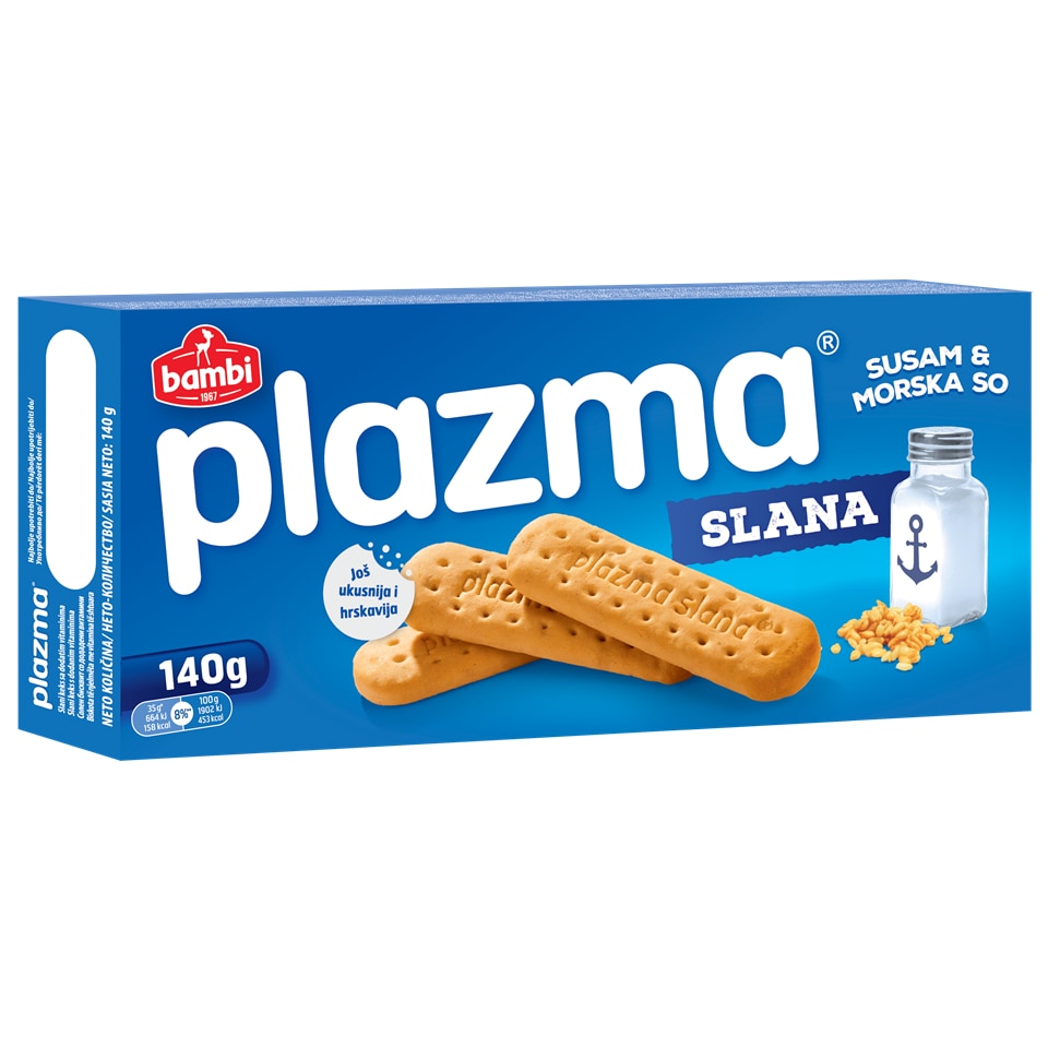 Plazma | Keks Plazma slana,susam i morska so 140g | Maxi