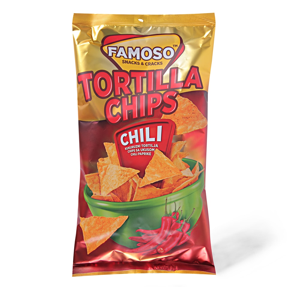 Famoso | Tortilja Cips Famoso Chili 85g | Maxi