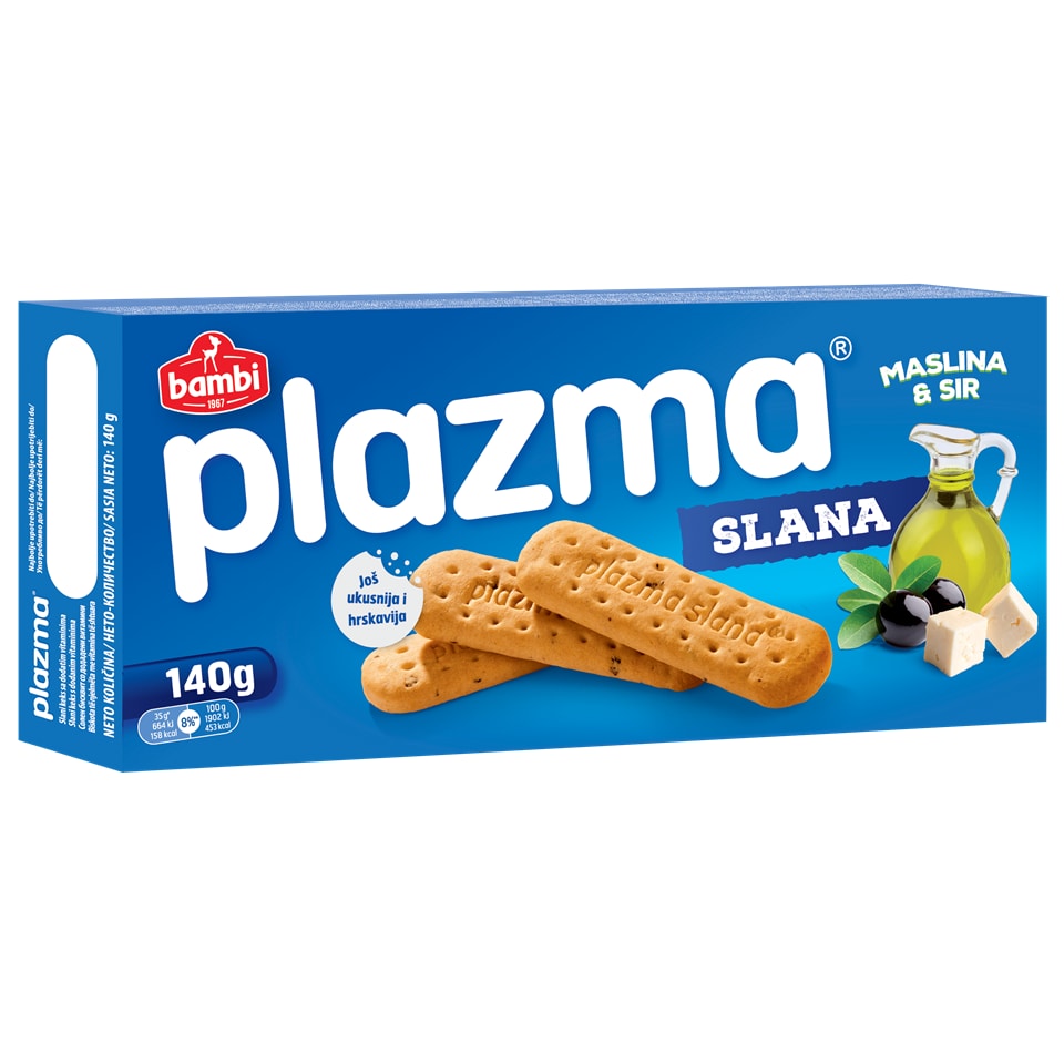 Plazma | Keks Sir i crna maslina Plazma 140g | Maxi