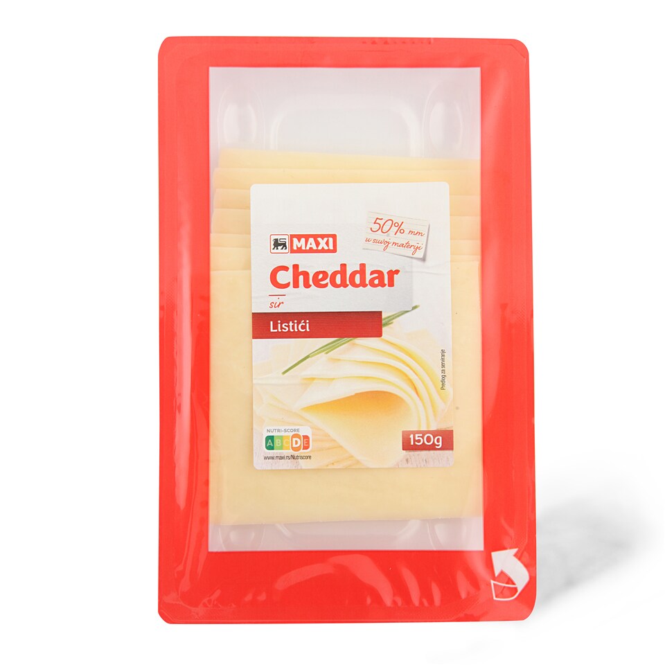 Maxi | Sir Cheddar 50% Maxi 150g slajs | Maxi