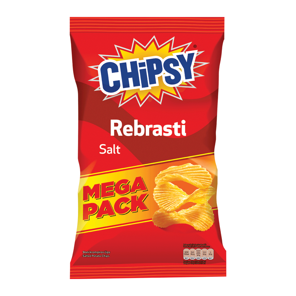 Chipsy | Chipsy rebrasto secen slani 280g | Maxi