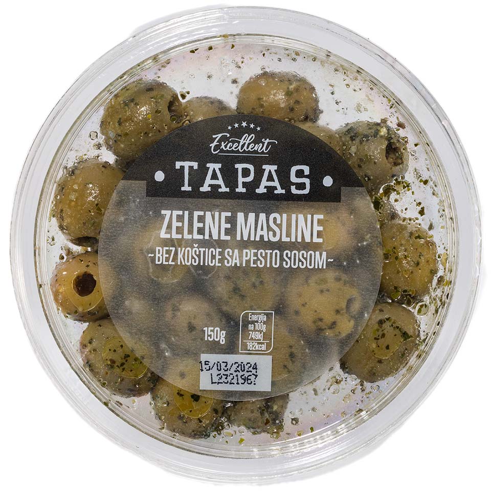 Excellent | Tapas zelene masline,pesto sos EX 150g | Maxi