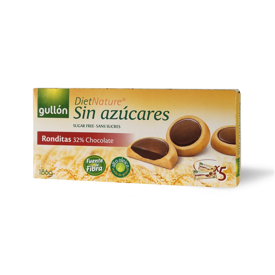 Gullon | Keks Ronditas bez secera Gullon 186g | Maxi