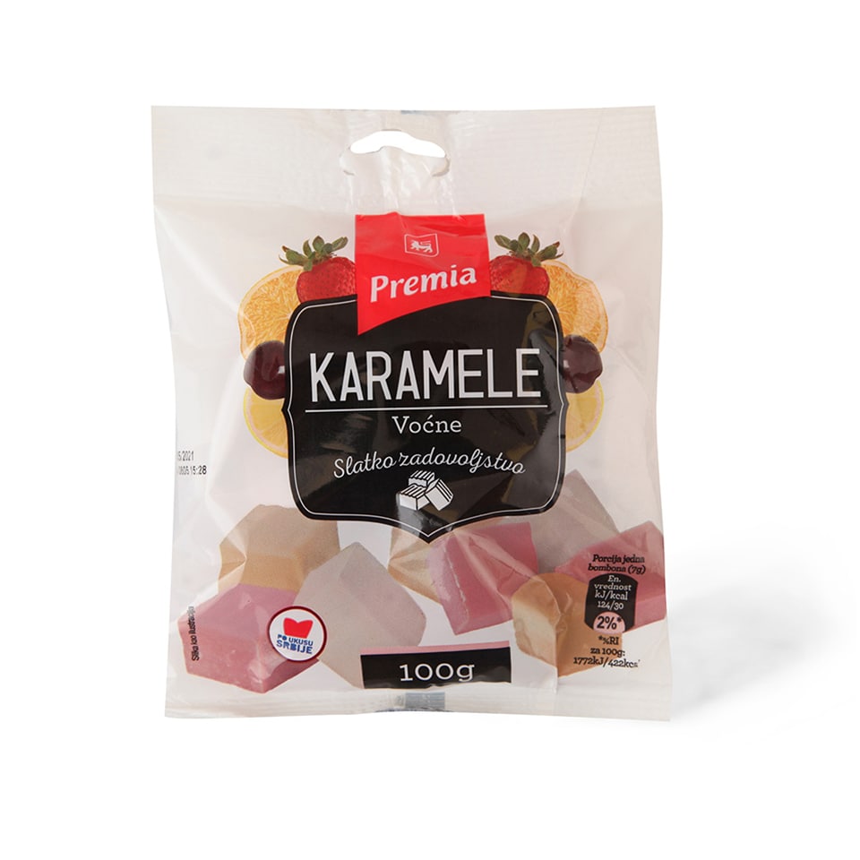 Premia | Karamela vocna Premia 100g | Maxi