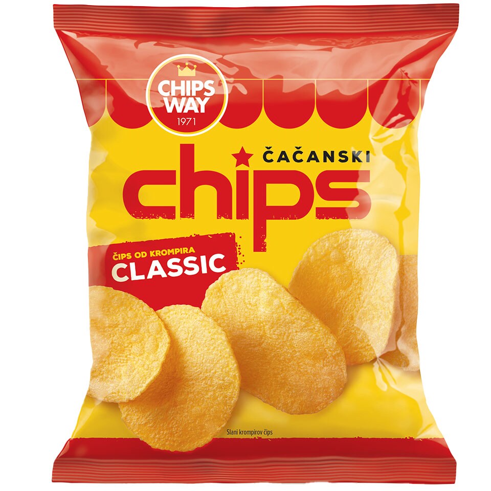 Cacanski | Cips slani Chips Way 40g | Maxi