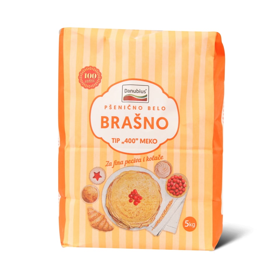 Danubius | Brasno belo psen.tip400 meko Danubius5kg | Maxi