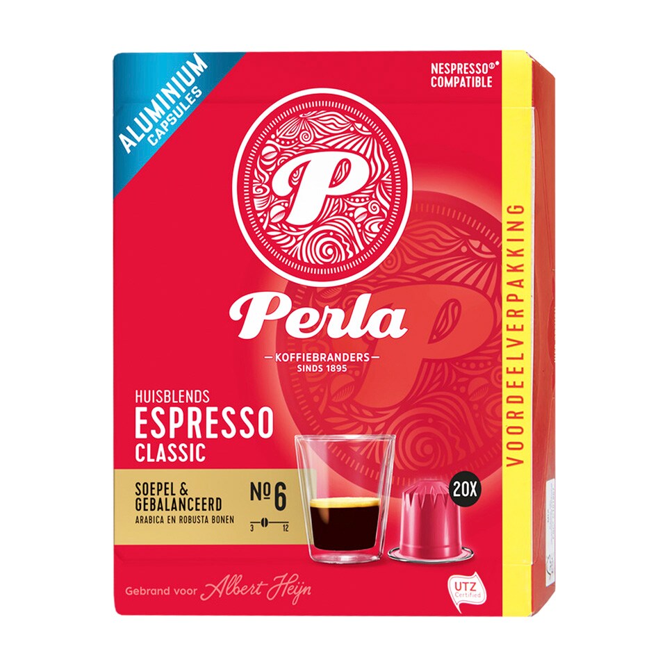 Perla | Kafa Nesp.Alu Espr.Cl.Perla UTZ 20caps | Maxi