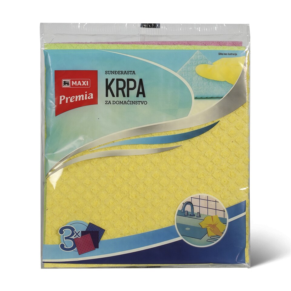 Maxi | Sundjerasta krpa za domacin. Premia 3kom | Maxi