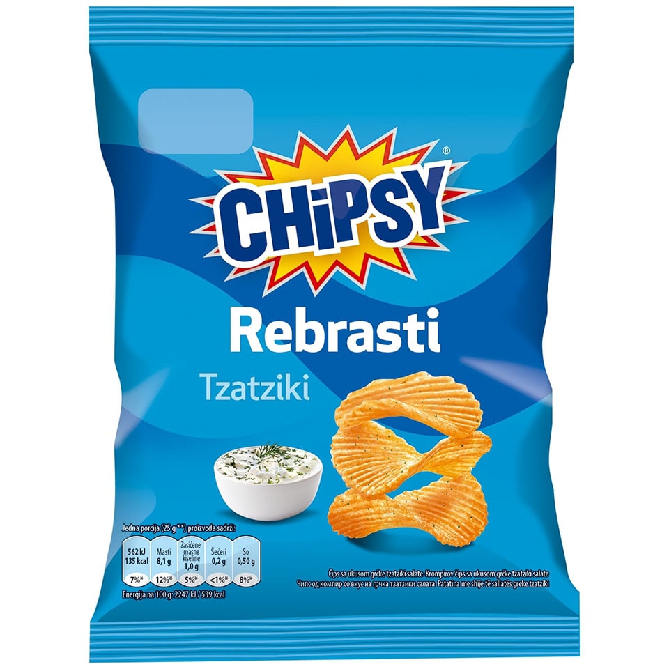 Chipsy | Cips rebrasti tzatziki Chipsy 25g | Maxi