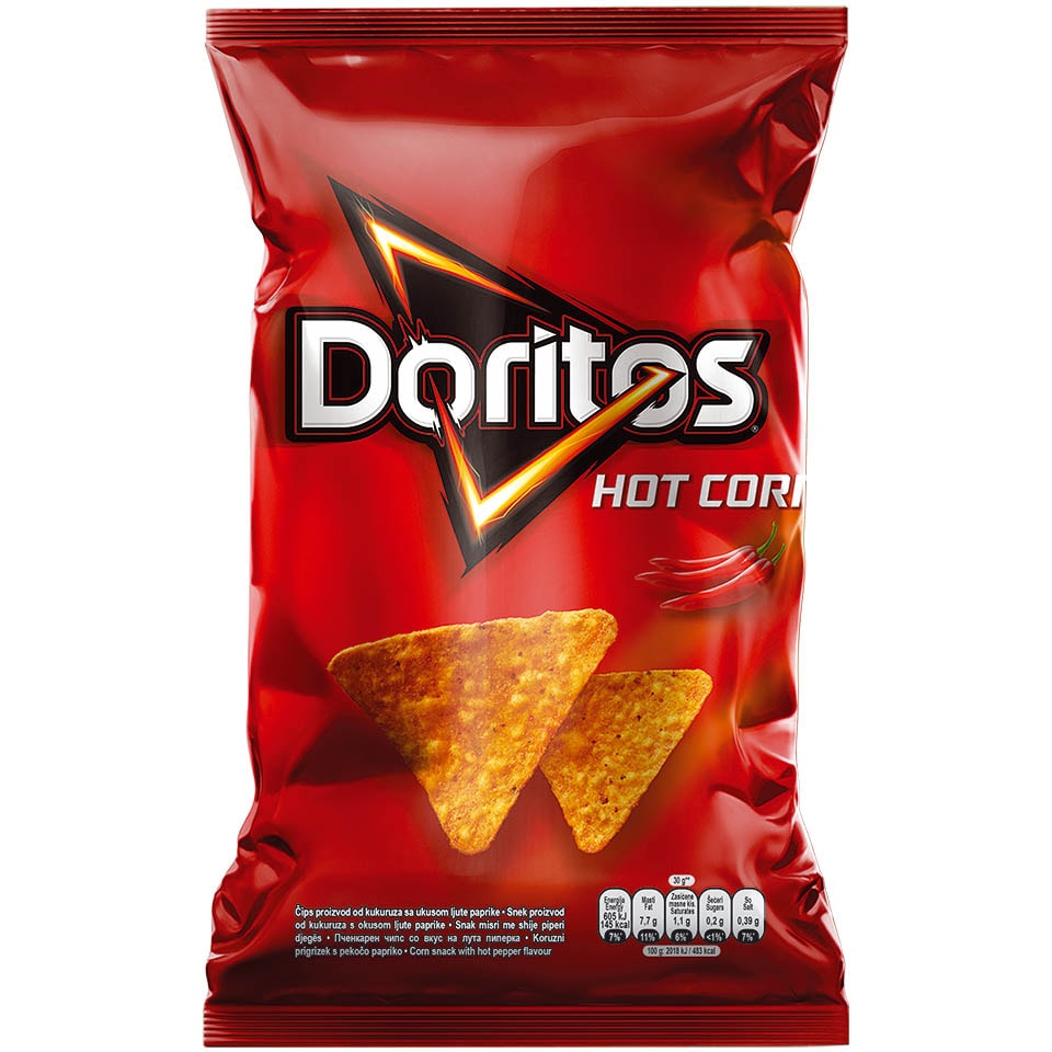 Doritos | Tortilja chips Hot corn Doritos 100g | Maxi