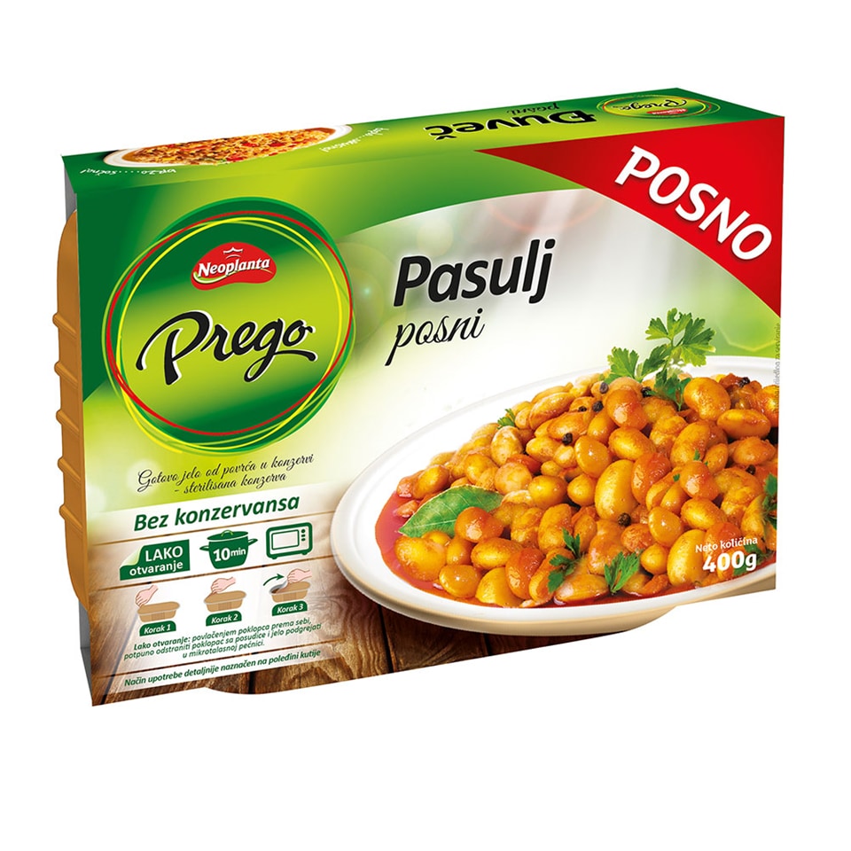 Neoplanta | Posni pasulj Prego 400g | Maxi