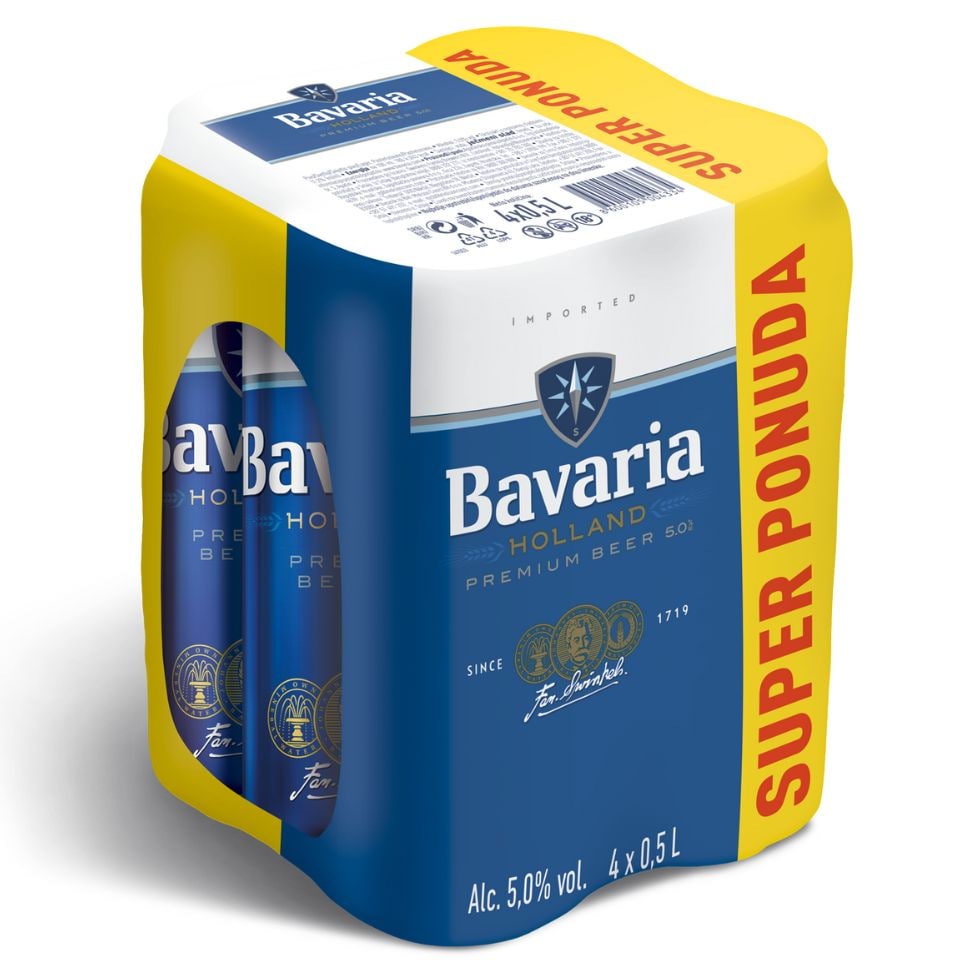 Bavaria | Pivo Bavaria limenka 4x0,5l | Maxi