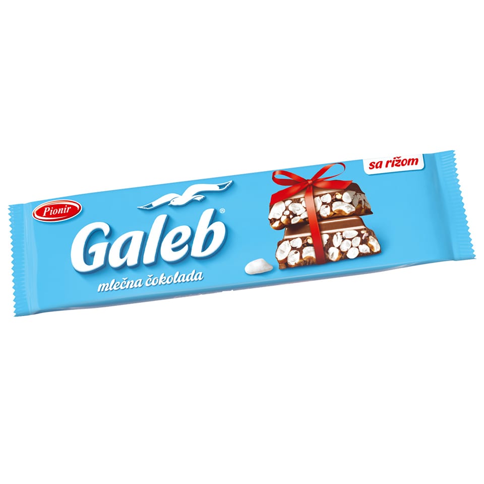 Galeb | Cokolada mlecna sa rizom Galeb 180g | Maxi
