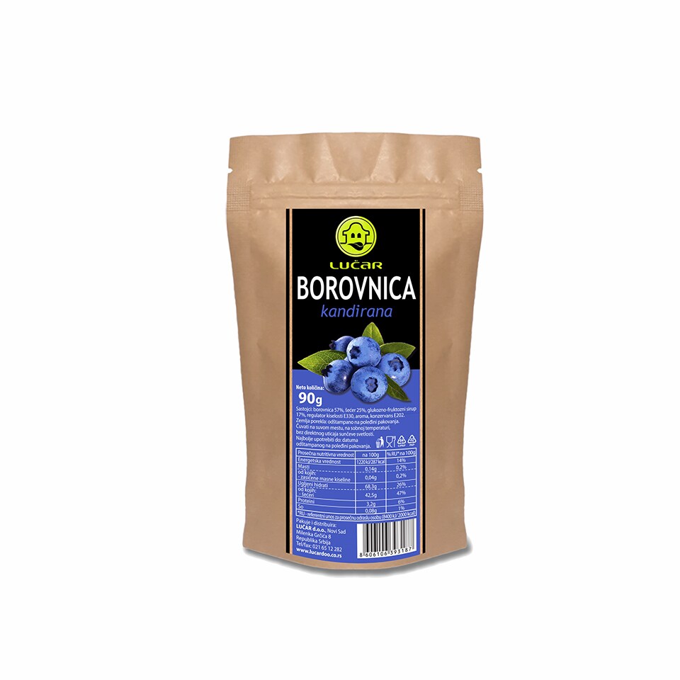 Lucar | Borovnica kandirana Lucar 90g | Maxi