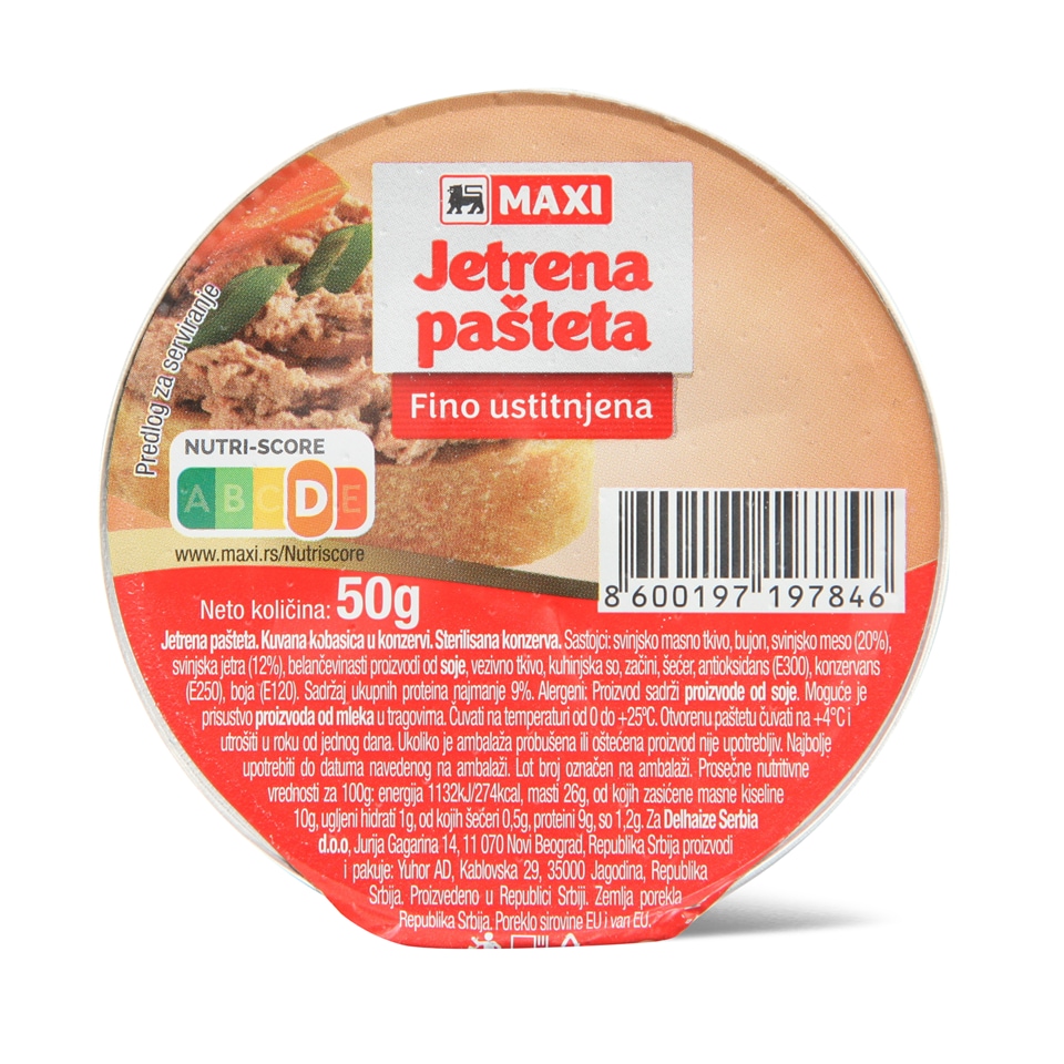 Maxi | Pasteta jetrena Maxi 50g | Maxi